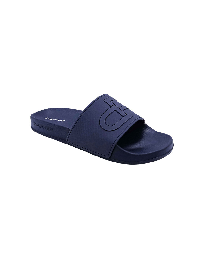 DP Icon Carbon Fiber Embossed Pool Slide Sandals – Navy